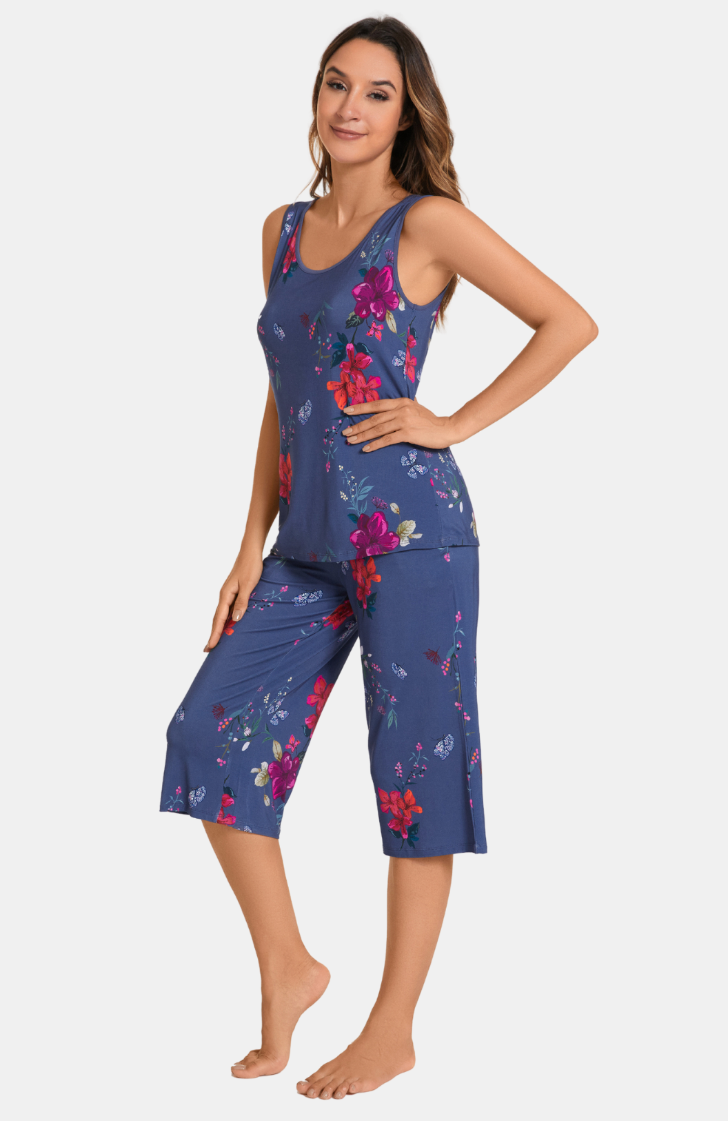 Sleeveless Bamboo Crop PJs (XS-M) – Bamboo Island Australia