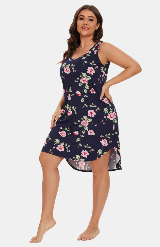 Sleeveless Bamboo Nightie - Print – Bamboo Island Australia