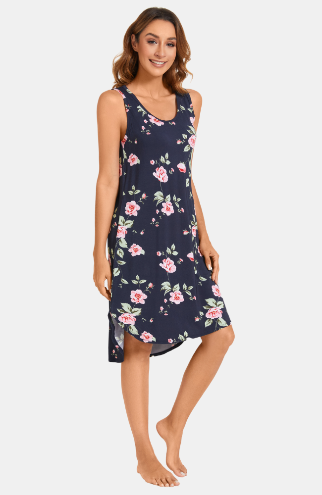 Sleeveless Bamboo Nightie - Print – Bamboo Island Australia