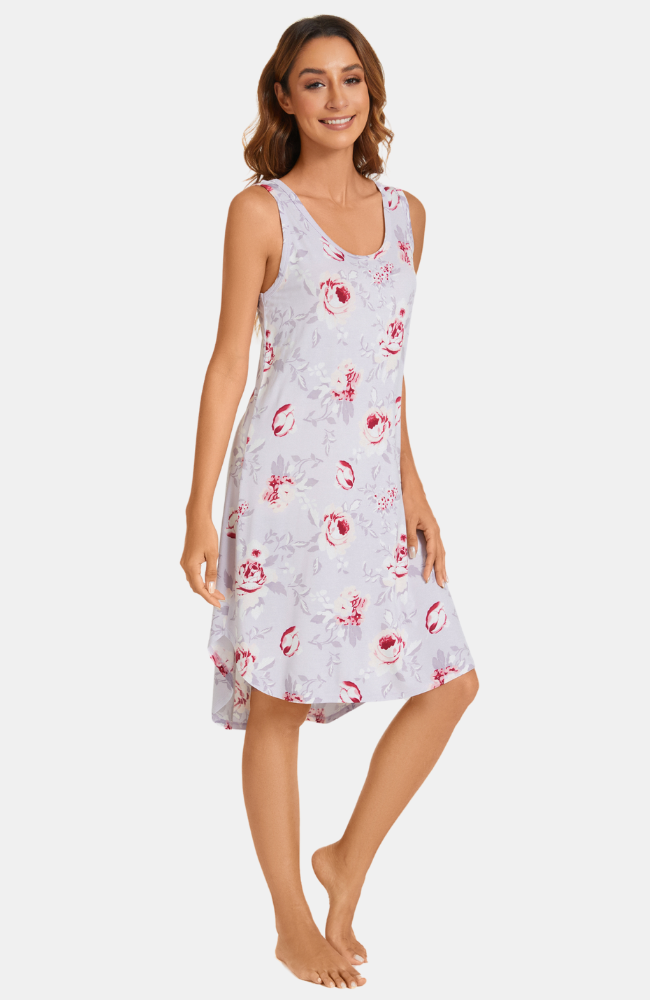 Sleeveless Bamboo Nightie - Print – Bamboo Island Australia