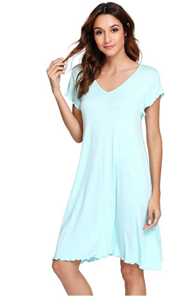 Bamboo Frill Nightie - Sale Colours (XS-M) – Bamboo Island Australia